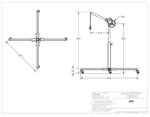 Premium 4-Leg Mobile Sky Hooks