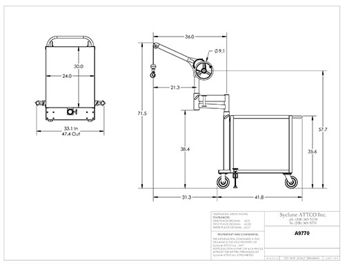 Premium Mobile Cart Sky Hooks with Articulating Arm